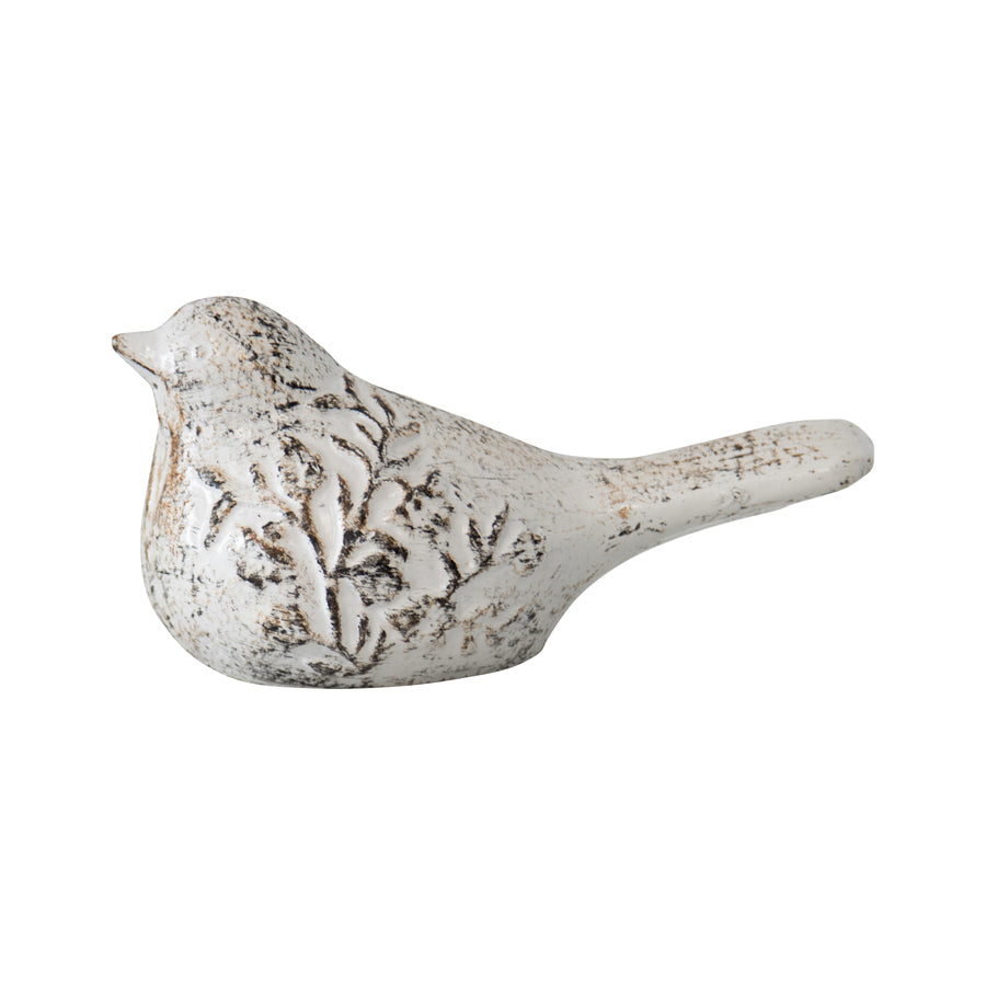 Antique Rustic Cast-Iron Birds with Floral Figurine Statue Outdoor Ind ...