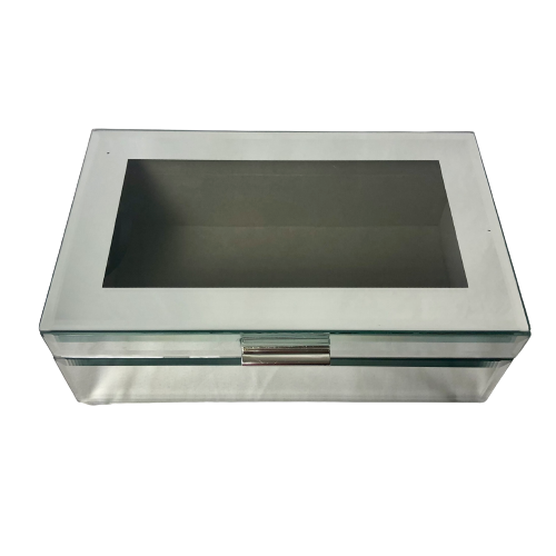 Elegant Glass Bevelled Edge Mirror Jewel Jewellery Box Large – #LOVETHAT